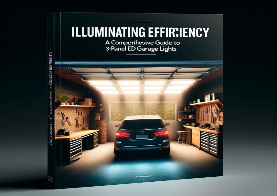 3-Panel LED Garage Light Illuminating Efficiency