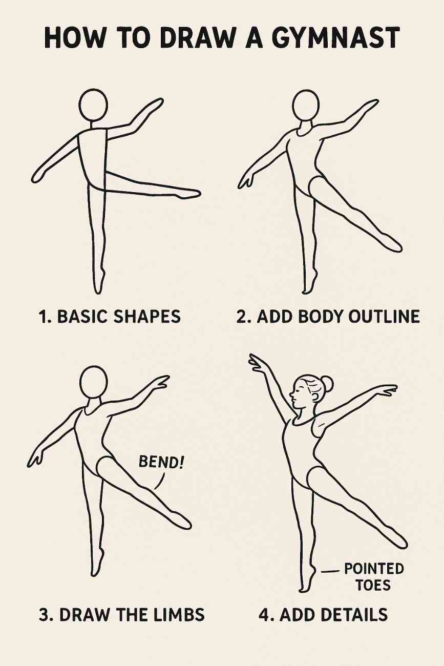 How to Draw a Gymnast: Step-by-Step Best Guide for Beginners